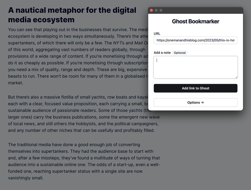 Como utilizar o Ghost Bookmarker